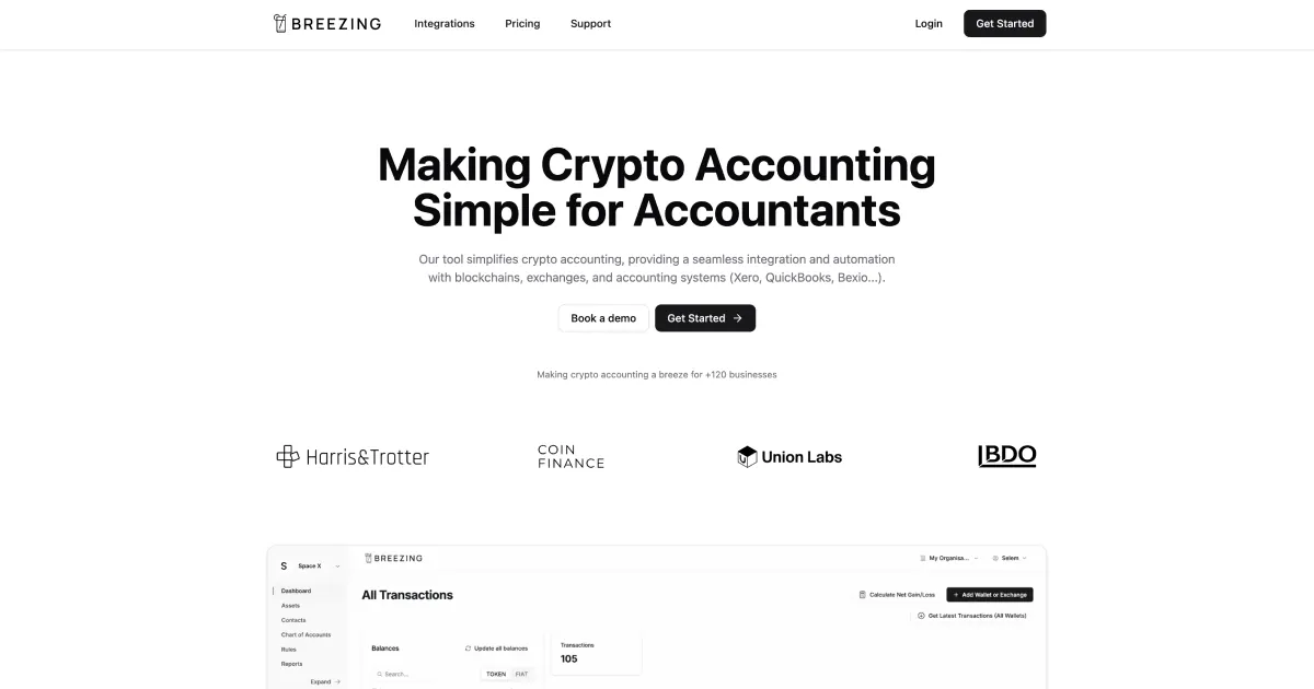 Breezing - Crypto Accounting Software For Accountants